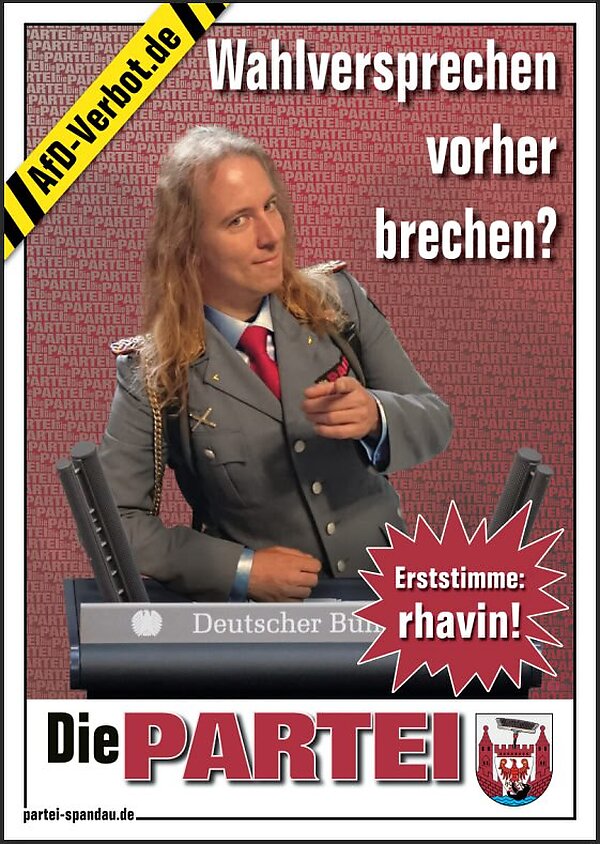 Rhavin Grobert, Die PARTEI, Berlin-Spandau – Charlottenburg Nord – WEN ...